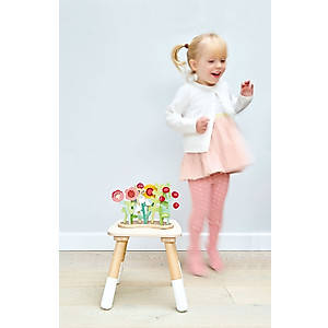 Tender Leaf Toys - Flower Bed - Indoor Garden Pretend Play Wooden Toy with Flowers and Foliage - Educational, Creative and Basic Life Learning Skills Fun for Children 3+