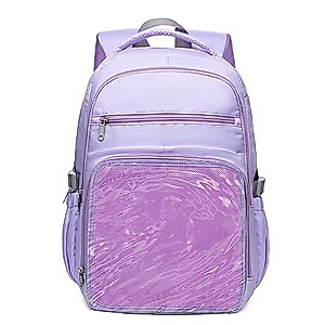 BLUEFAIRY Ita Bag Backpack Cute School Bag with insert Pin Display Backpack for School Anime Cosplay Gift (PURPLE)