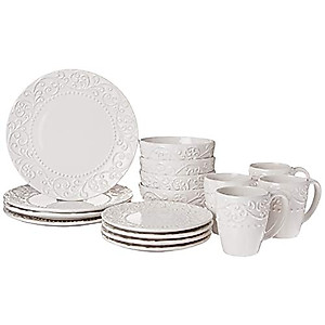American Atelier Bianca White 16-Piece Dinnerware Set -
