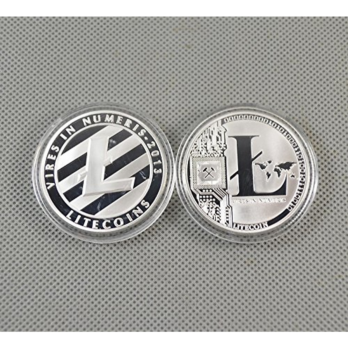 Silver Plated Commemorative Litecoin Collectible Iron Miner Coin - One Item w/Random Color and Design