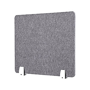 JSFURN Clamp-on 24 X 24 inch Desk Privacy Panel, Sound Absorbing Cubicle Desk Divider For Students, 2-Pack Acoustic Partition Grey, Office Cubicle, Classroom Dividers, Sound Proof Dividers