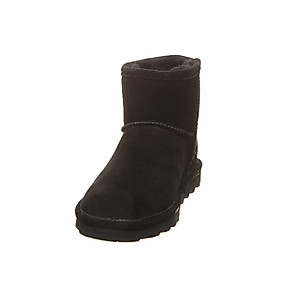 BEARPAW Women's Alyssa Black Size 10 | Women's Ankle Boot | Women's Slip On Boot | Comfortable Winter Boot