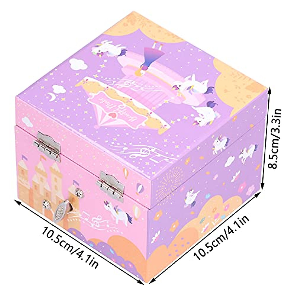01 02 015 Music Box, Accompany Children Musical Box Bedroom Decoration Animal Shape for Birthday(Default)