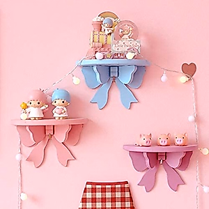 Kawaii Wood Floating Shelf Kawaii Wall Decor Kawaii Room Decor Kawaii Pink Room Decor (Pink)