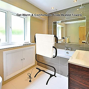 FCMLD Towel Warmer Electric Towel Heated Bathroom Accessories Standing Wall Mount Bath Towel Drying Rack Towels Dryer Shelf