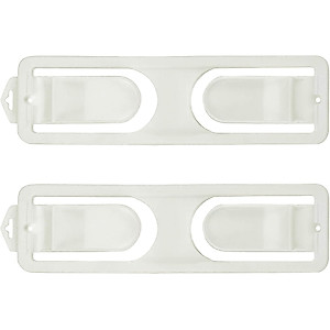 DecorRack Wall Mount Paper Towel Holder, Flexible Shatterproof -BPA Free- Plastic, Vertical or Horizontal Mount, Under Cabinet Folding Dispenser, Includes 2 Screws, Off White (2 Pack)