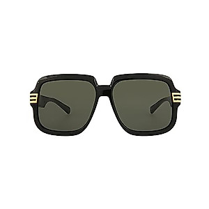 Gucci Square/Rectangle Sunglasses Black Black Grey Luxury Eyewear Made In Italy Injection Frame Designer Fashion for Everyday Luxury