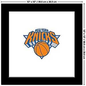 Trends International Gallery Pops NBA New York Knicks - Primary Logo Wall Art, Black Framed Version, 12'' x 12''