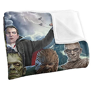 Universal Monsters Blanket, 50"x60", Monsters Group Silky Touch Super Soft Throw Blanket