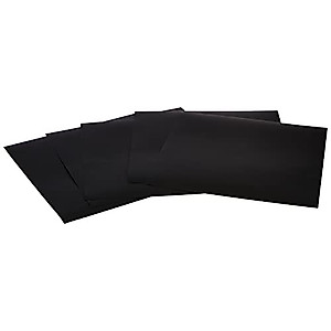 12 x 12-inch Black AC Cardstock Pack by American Crafts | Includes 60 sheets of heavy weight, textured black cardstock