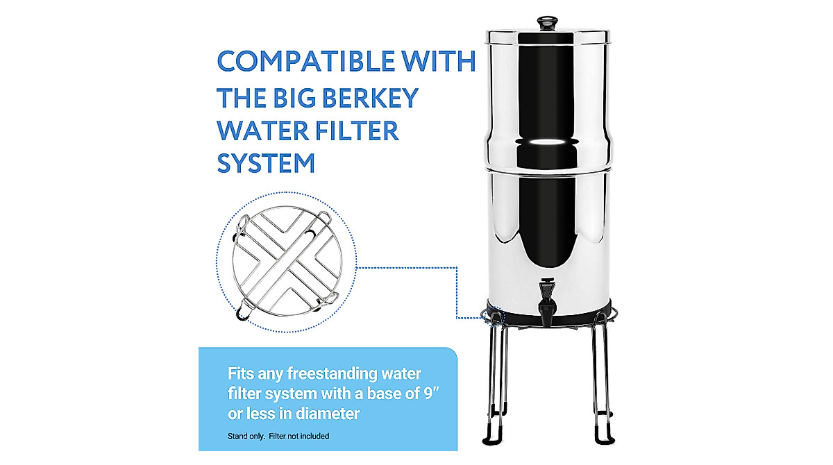 IMPRESA Extra Tall Water Filter Stand – Stainless Steel Solution