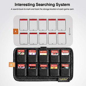 tomtoc 100 Cartridge Game Holder for Nintendo Switch, Sony Ps Vita Games and SD Memory Cards, Nintendo Switch Game Card Case