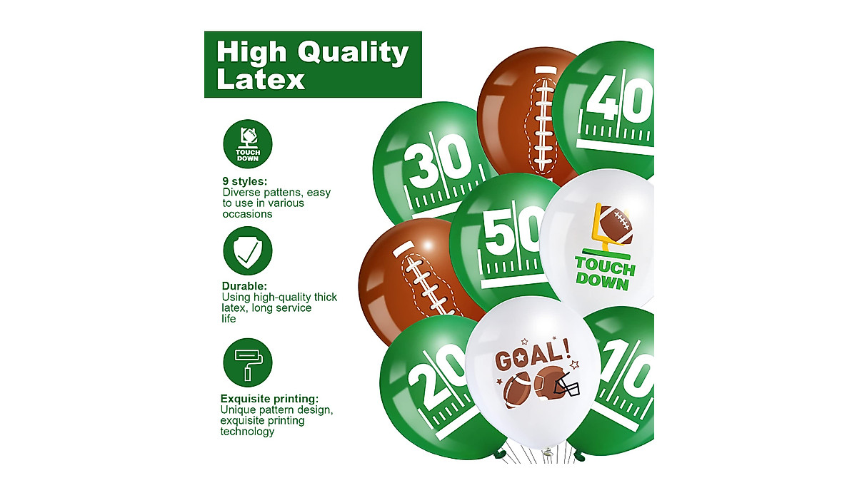 45 Sports Football Balloons for Game Day Decorations