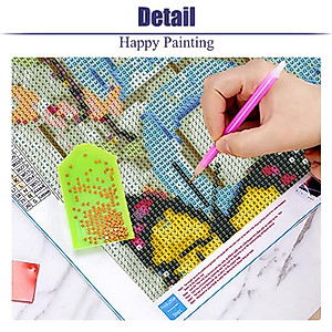 Diamond Painting Kits for Adults, 12x16 Inch DIY Paint by Numbers for Adults Beginner, DIY Full Drill Diamond Dots Paintings Picture Arts Craft for Home Wall Art Decor(Love Butterfly)