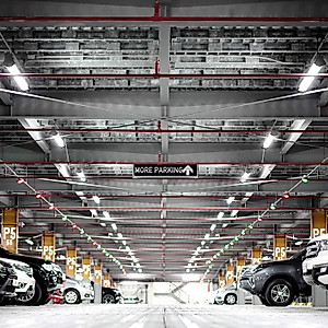 FAITHSAIL 4FT Linkable LED Shop Light, 50 W for Garage, 5600 LM 4 Foot LED Light Fixtures for Workbench, 5000K LED Workshop Light with Plug, Pull Chain, Hanging Mount - 1 Pack