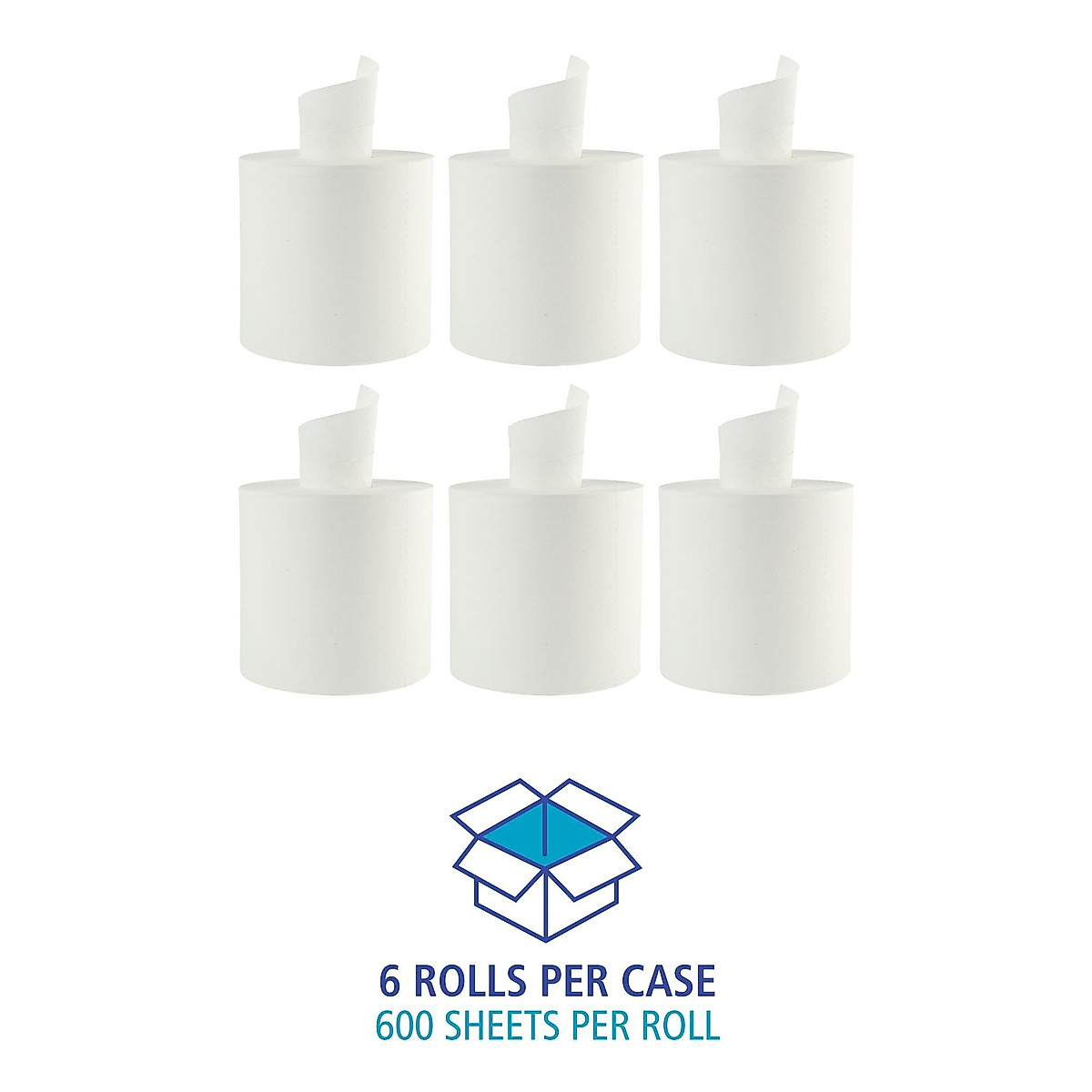 Boardwalk BWK410322 10 in. 2 Ply Center-Pull Roll Towels - White (6/Carton)