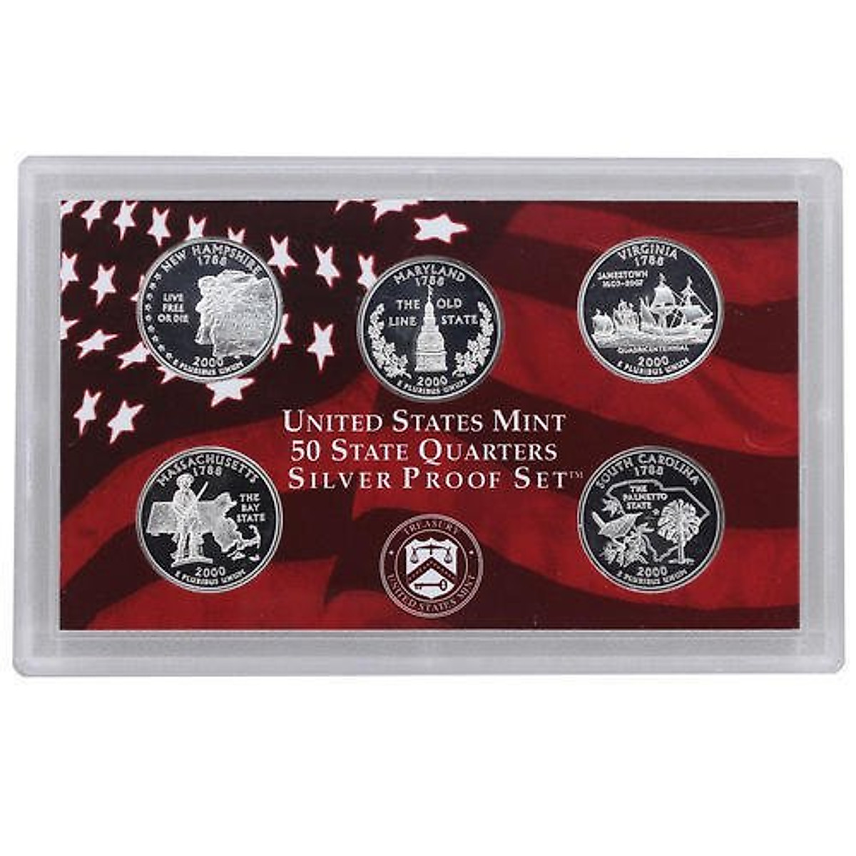 1999 No Mint Mark - 2008 Silver Proof State Quarter Run 90% Silver No Boxes or COAs 50 Coins (1/4) Seller Gem Deep Cameo