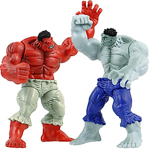 2Pcs 4.53-inch Red Grey Version Super Hero Action Figure