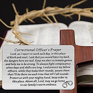 CHOORO Correctional Officer Prayer Wallet Card Insert Correctional Officer Jewelry Christian Gift Religious Jewelry Gift from Correctional Officer (Correctional Officer Prayer Wallet Card)