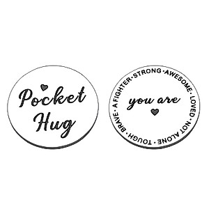 Inspirational Gifts for Women Friends Pocket Hug Christmas Valentiens Day Birthday Gifts for Her Female Sisters Coworker Breast Cancer Survivor Get Well Soon After Surgery Gifts Double Sided