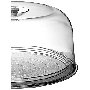 Bormioli Rocco Ginevra Cake Platter With Plastic Dome, Gift Boxed