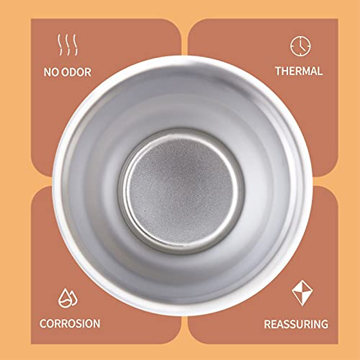 Stainless Steel Straw Cup, Vacuum Insulated Water Bottle for Home, Office or Car, Reusable Cup with Straw Leak Proof Flip Cap, Portable (powder cup grey lid20oz), Water Bottle, Thermos.