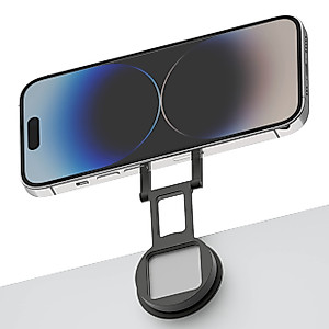 Doolkin® Pro Mount, Phone Holder for Laptop and Car, Cell Phone Magnetic Holder, Universal Adjustable Phone Mount Stand, Foldable Laptop Side Mount Clip, Laptop Phone Mount Holder (Gray)