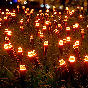 Orange Halloween Solar String Lights Outdoor - 72ft 200 LED 8 Modes Outdoor String Lights, Waterproof Solar Powered Lights for Halloween Decorations, Garden, Patio, Fence, Holiday, Party, Balcony