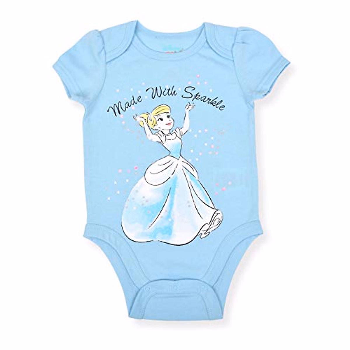 Disney Princess 5-Pack Girls Leotard Bodysuits for Infants and Newborn Babys