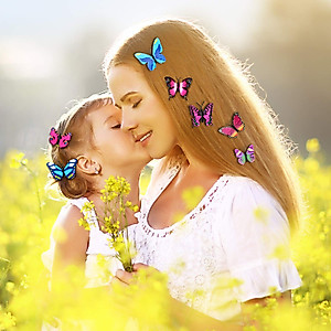 Boao 36 Pieces Butterfly Hair Clips Baby Girl Toddler Halloween Butterfly Clips Colorful Butterfly Barrettes 3D Wedding Hair Clips for Bridal Women Party Favors (Style 3)