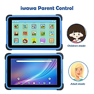 8 inch Kids Tablet Android 11.0 Tablets for Kids,AX Wifi 6,1280x800 IPS HD Display,2GB RAM 32GB ROM Toddlers Tablet with Parental Control,5+8MP Camera,WiFi,with Kids-Tablet Case and Stand (Blue)
