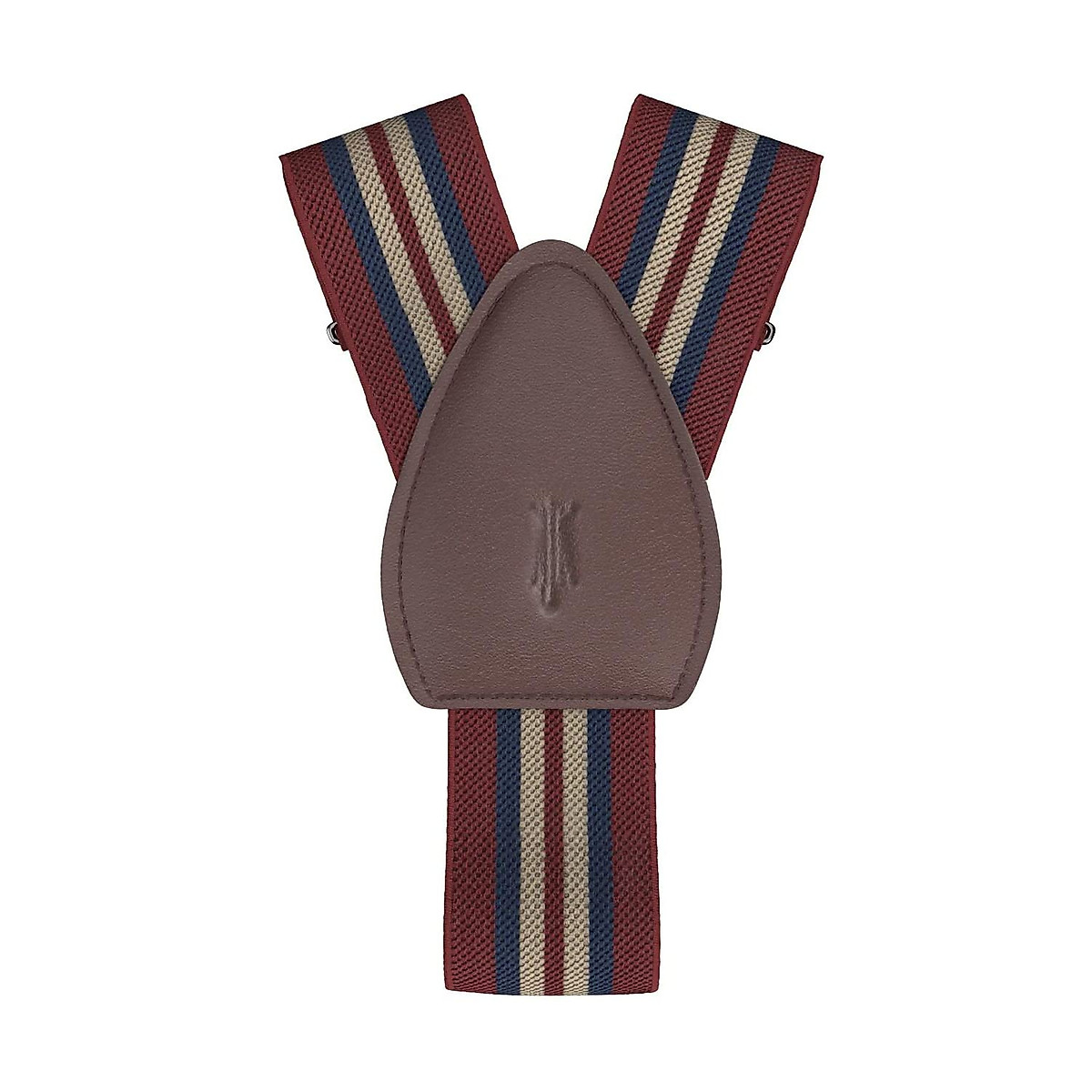 KK & JAY ORIGINAL Premium Stay Tucked Shirt Stays - "Freetown" Striped (Crimson/Navy)