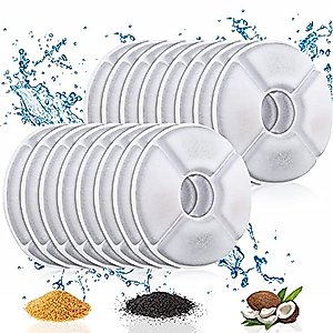 ITidyHome 16 Pack Cat Water Fountain Filters of Pet Fountain Replacement Filter,for Most 81oz/2.4L Automatic Pet Cat Dog Water Fountain Dispenser