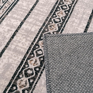 Serenhom 5x7 Ultra Soft Shaggy Area Rug - Non-Shedding, Machine Washable, Non-Slip Moroccan Carpet for Living Room, Bedroom, Dorm, Kitchen, Bathroom, Office - Boho Dark Grey Home Decor