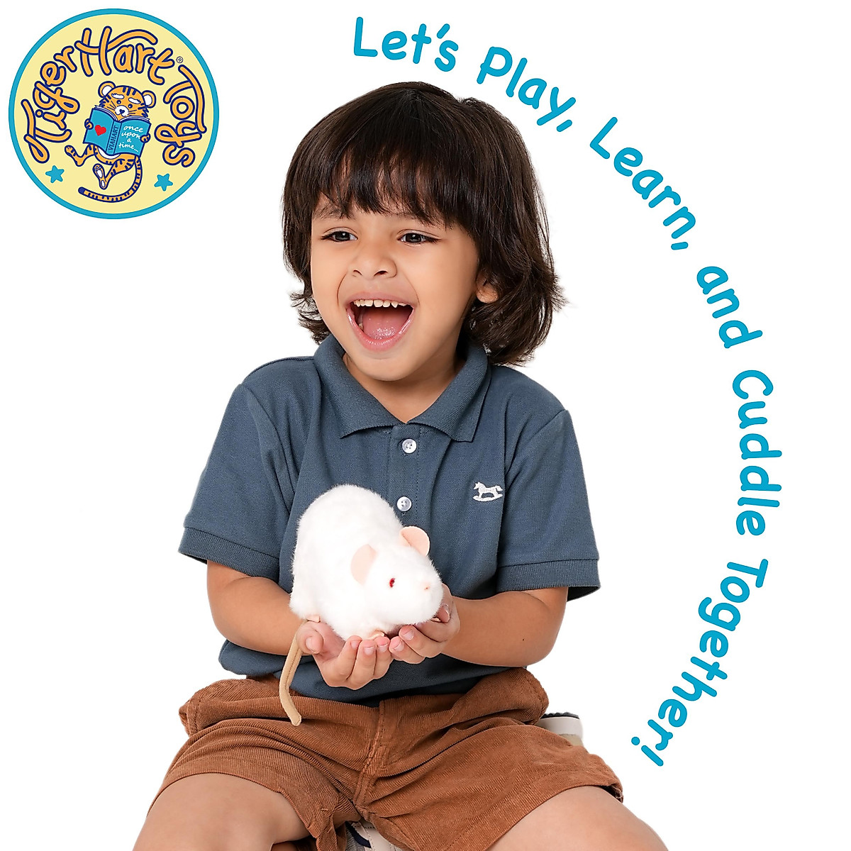 TigerHart Wylie The White Rat - 7 Inch Stuffed Animal Plush