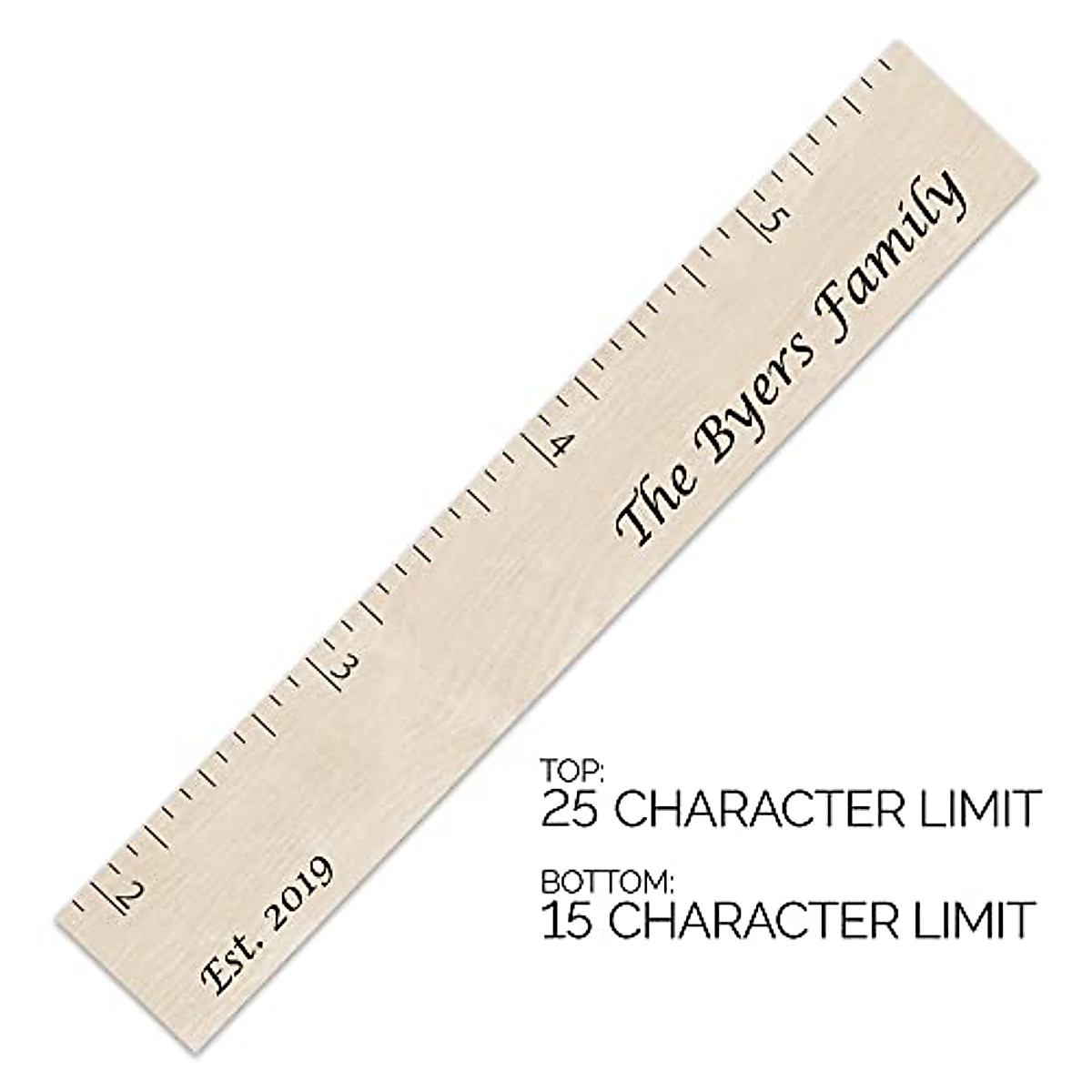 Headwaters Studio Wooden Growth Chart - Personalized Height Ruler for Wall Kids, Growth Chart for Wall, Wall Ruler for Kids Height, Height Chart for Kids, Kids Height Wall Chart - Short & Regular Size