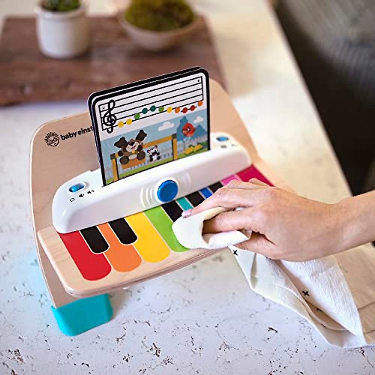 Baby Einstein and Hape Magic Touch Piano Wooden Musical Toddler Toy, Age 6 Months and Up