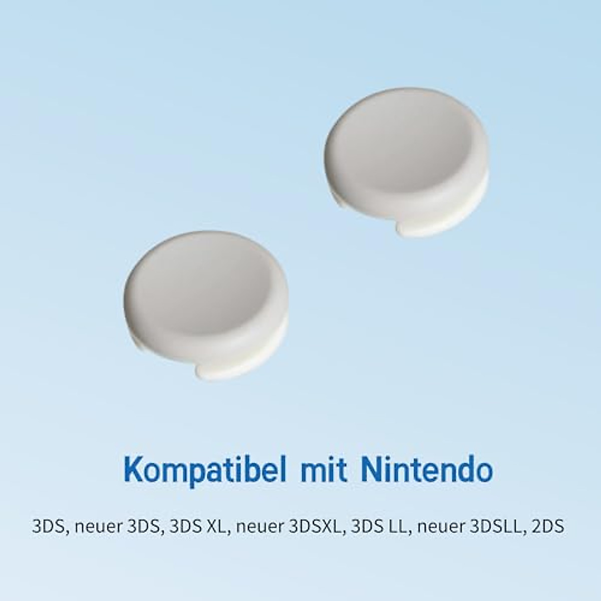 Timorn Analog Stick Cap Replacement (White, Plastic) for 3DS, 3DS LL, 3DS XL, New 3DS Controllers