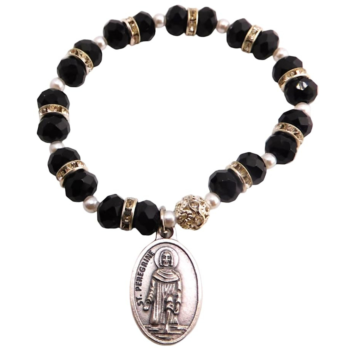 Westman Works St Peregrine Cancer Healing Saint Gift Set with Italian Bracelet and Holy Prayer Card
