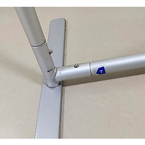 BannerBuzz EZ Extend Display Banner Stand, Hardware only, durable light weight portable easy to assemble, multi-purpose for Indoor Outdoor Advertising and Displays (4' W X 6.5' H Feet)