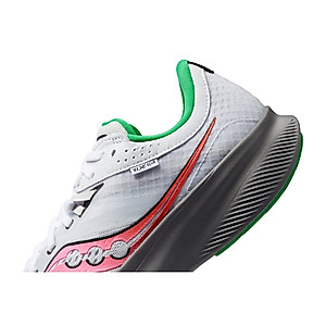 Saucony Women's Ride 16 Sneaker, White/Gravel, 10