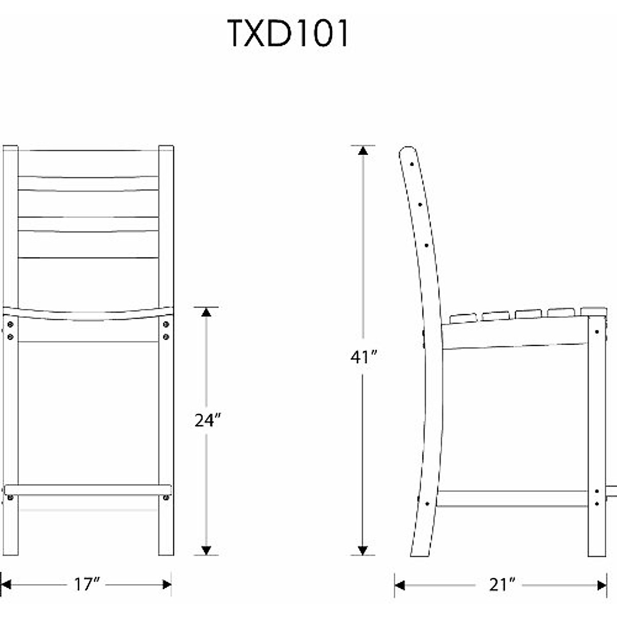Trex Outdoor Furniture Monterey Bay Counter Side Chair, Classic White