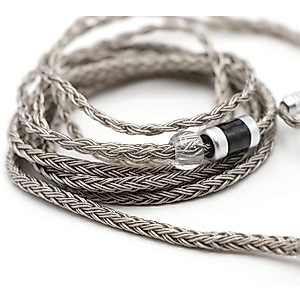 Linsoul Tripowin Zonie 16 Core Silver Plated Cable SPC Earphone Cable for KZ ZS10 PRO, ZSX, ZSN Pro, ZS10 Pro NF2u, Recessed 2pin IEMs(Recessed 2pin, 4.4mm, Grey)