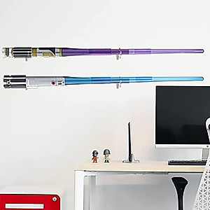 Lightsaber Rack Wall-Mounted Lightsaber Rack Transparent Acrylic Light Saber Display Holder for Force FX Lightsabers (1 pair transparent)