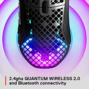 SteelSeries Aerox 9 Wireless – Ultra-Lightweight Wireless Gaming Mouse – 18000 CPI – TrueMove Air Optical Sensor - Water Resistant– 180 Hour Battery – 18 Programmable Buttons