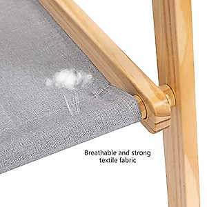 Clikuutory Kids Garment Rack, Kids Clothes Rack for Hanging Clothes, Baby Freestanding Clothing Rack with Storage Shelf & Hanging Rod, Stable Triangular Frame, 100% Natural Pine Wood, Dress up Rack