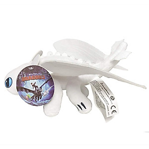 How to Train Your Dragon 10" Light Fury Plush Toy - Toothless Stuffed Animal Doll, Defenders of Berk by Yamadura