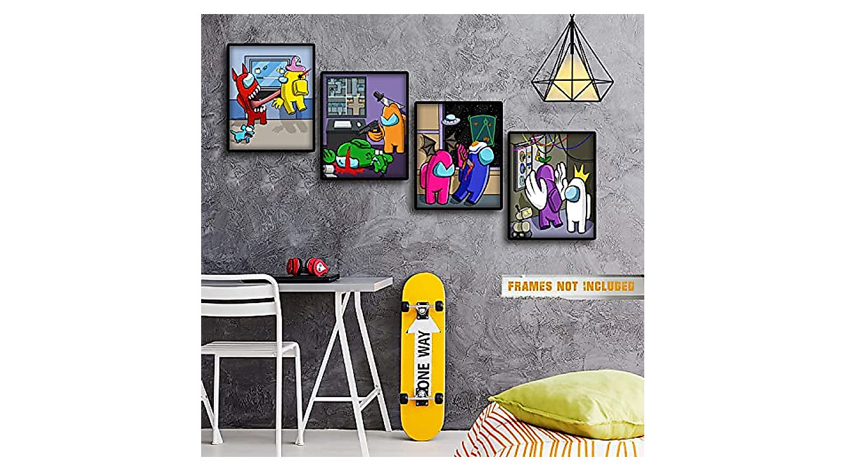 Among Us Posters for Boys Room Decor | Gaming Wall Art Set