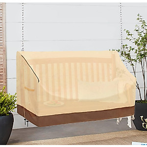 HEPOVER Porch Swing Cover 61Inch Waterproof Hanging Outdoor Swing Cover Garden Hammock Swing Chair Cover Patio Furniture Cover