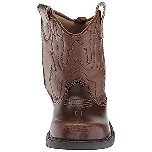 Baby Deer Round Toe Western Boot, Brown 5